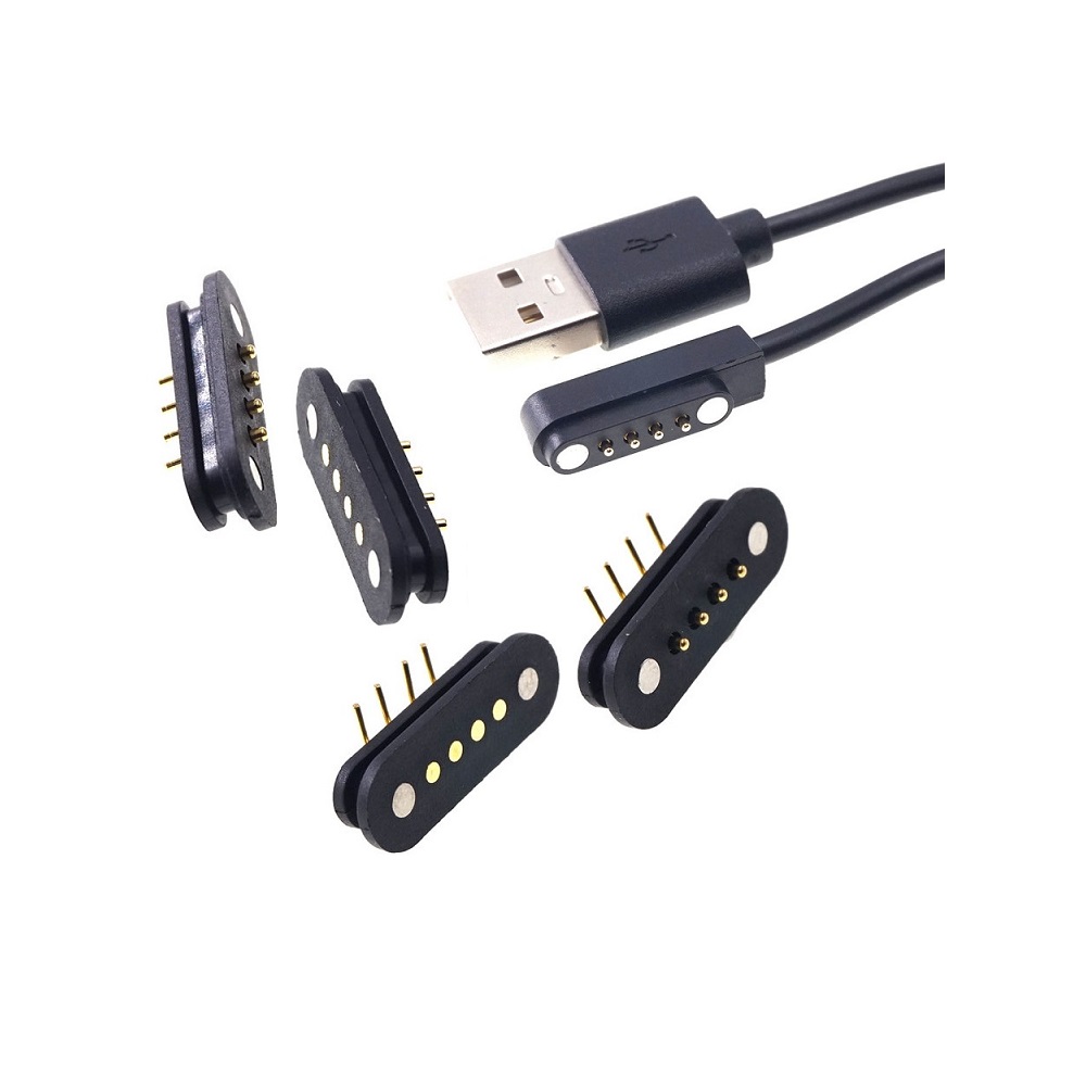 RTLECS Magnetic USB Charging Cable Male Female Spring-Loaded Pin ...